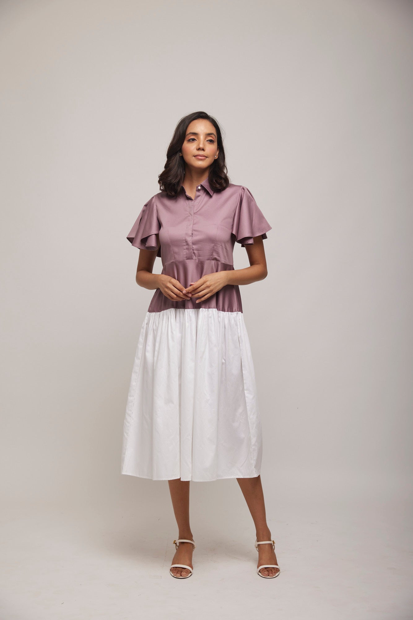 Circular Sleeve Bottom Gather Dress – Escape By Aishwarya